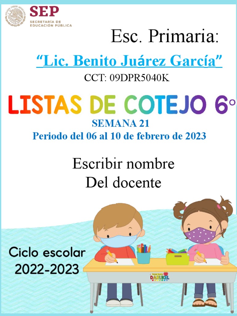 6° Sem21 Lista de Cotejo Darukel | PDF