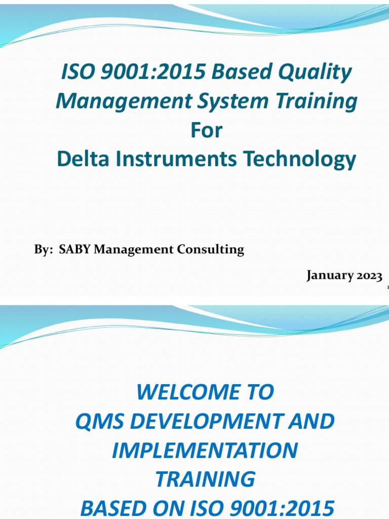ISO 9001 2015 Foundation Training PPT - Delta | PDF | Iso 9000 ...
