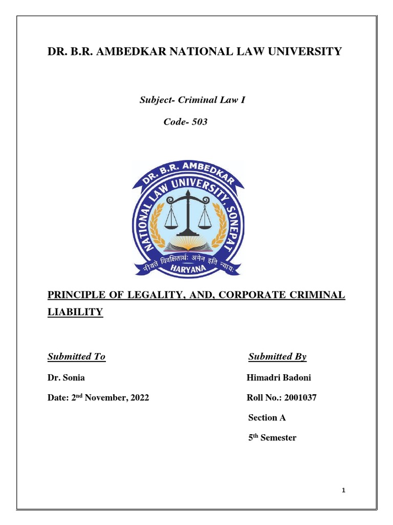 IPC Assignment | Download Free PDF | Mens Rea | Ex Post Facto Law