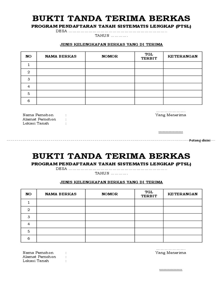 Bukti Tanda Terima Berkas | PDF | Hukum