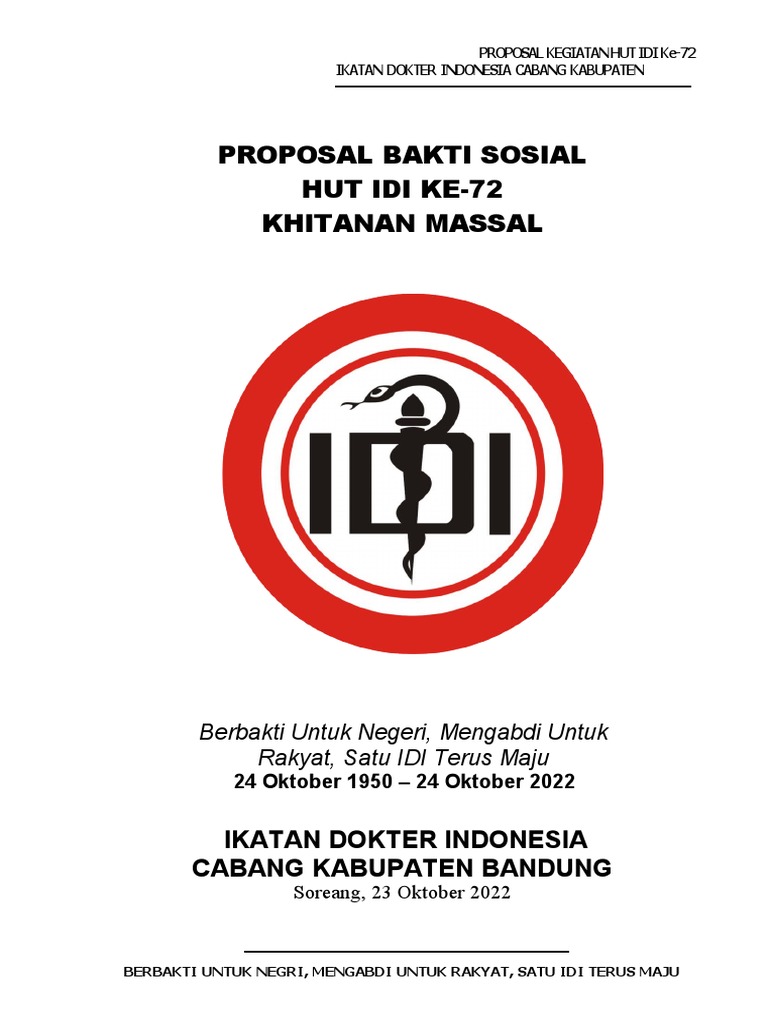 Proposal Bakti Sosial Hut Idi Ke | PDF