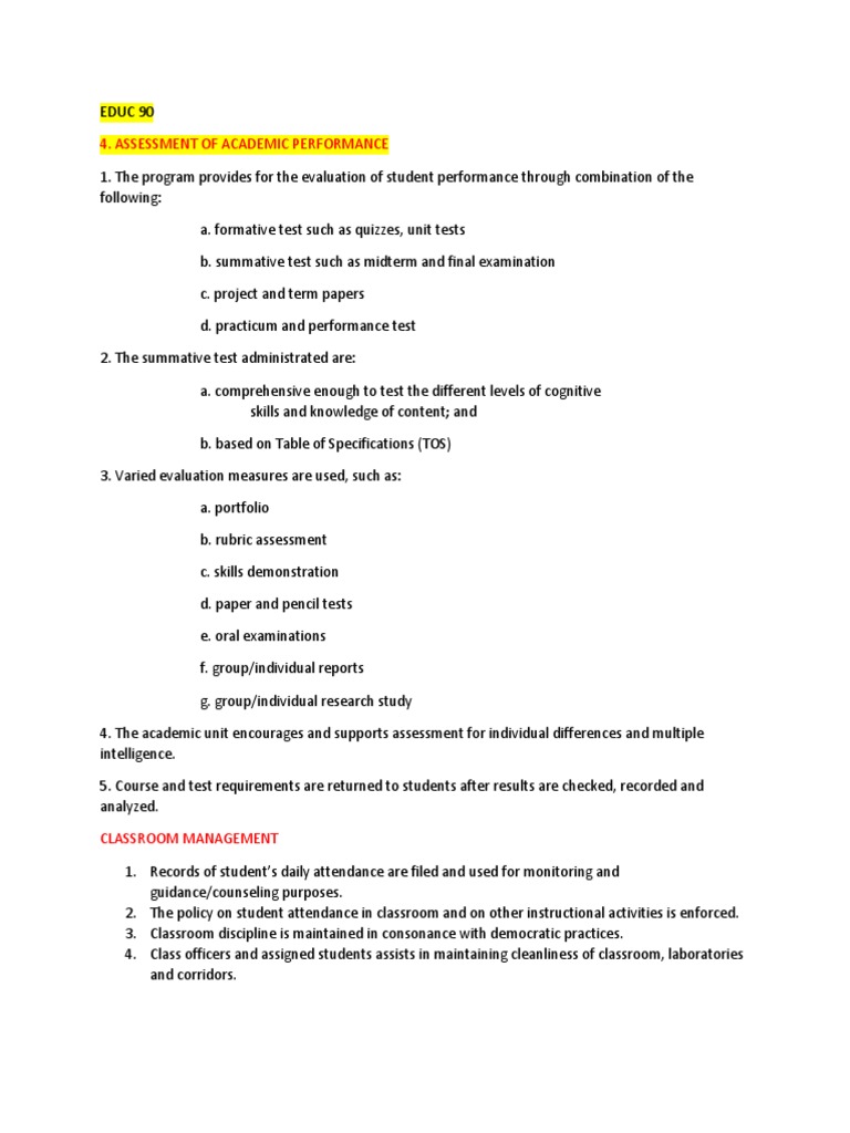 Educ 90 Reviewer | PDF | Curriculum | Educational Assessment