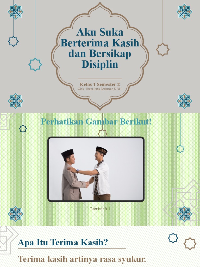 Aku Suka Berterima Kasih-Kelas 1 SMT 2 | PDF