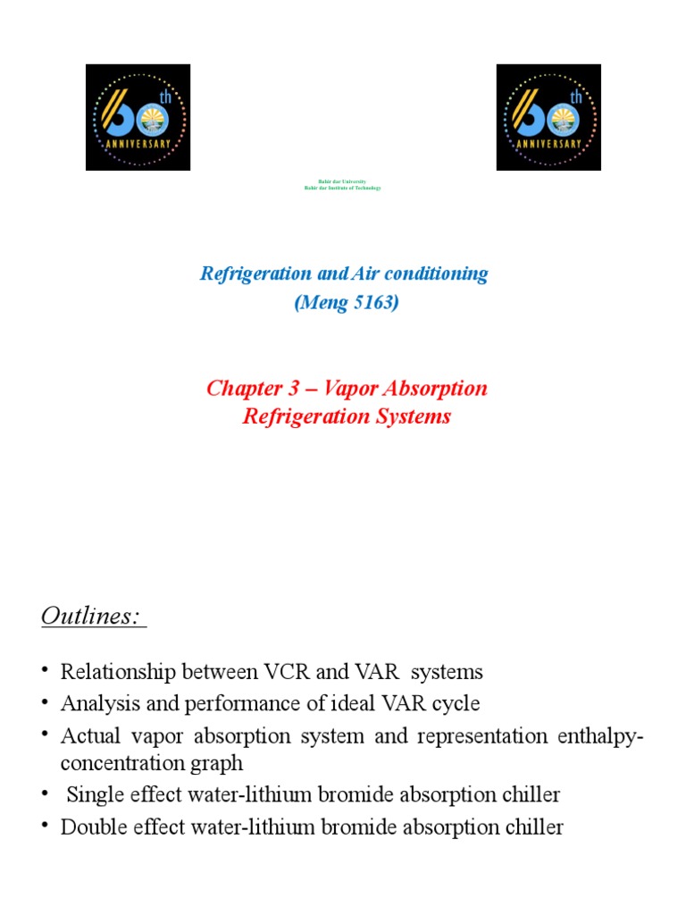 Chapter 3 VAR Systems | PDF | Refrigeration | Heat Exchanger