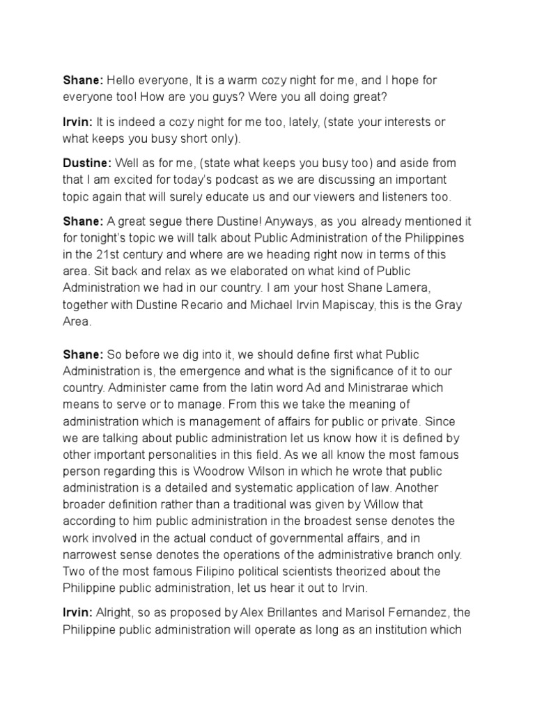 Script For Pub Ad | PDF | Governance | Public Administration