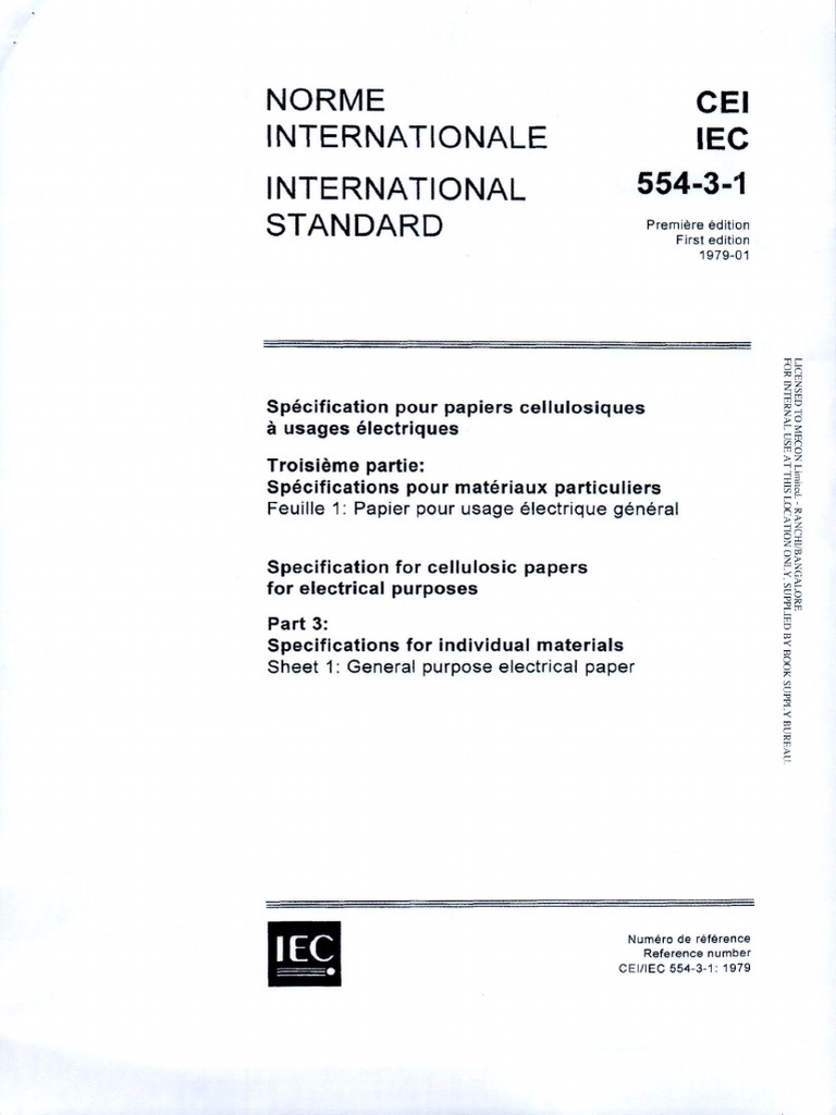 Iec 554-3-1 - 0001 | PDF