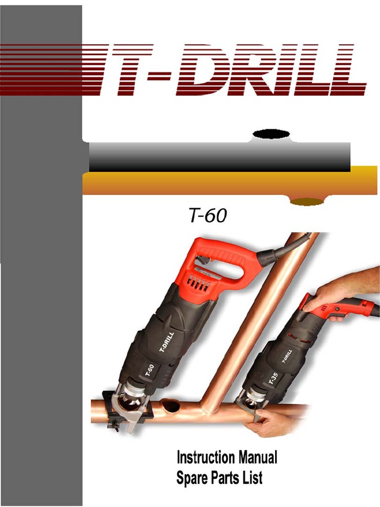 T-60 Instruction Manual 10-03 | PDF | Drill | Legal Liability