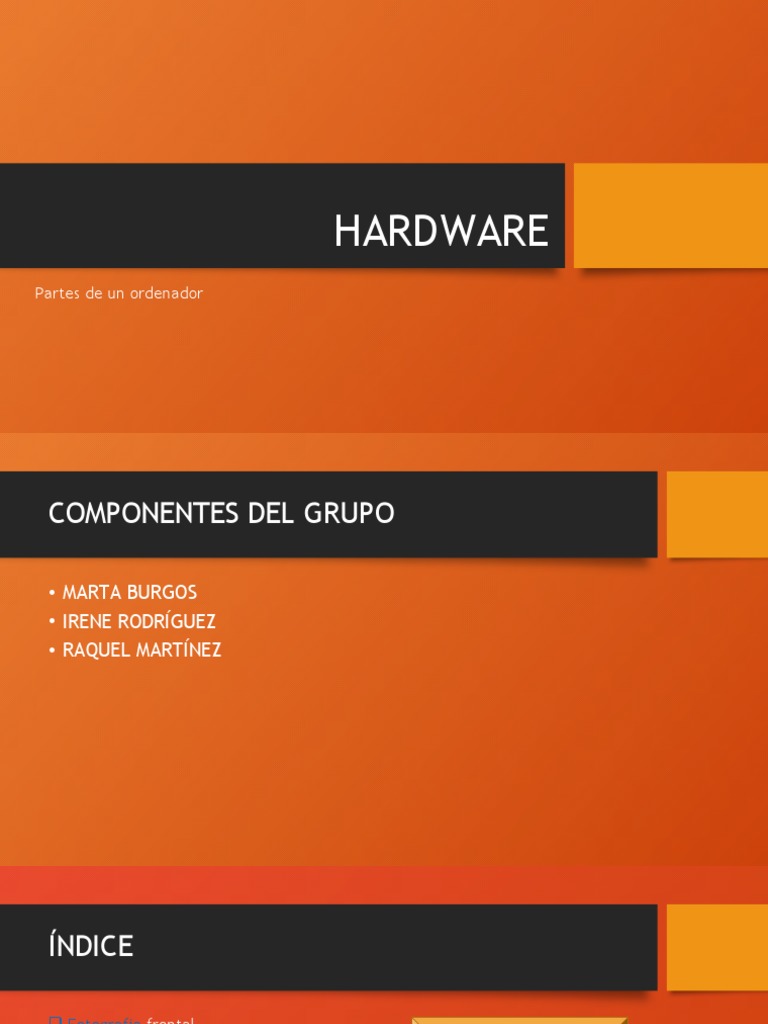 HARDWARE- PARTES DE UN ORDENADOR | PDF