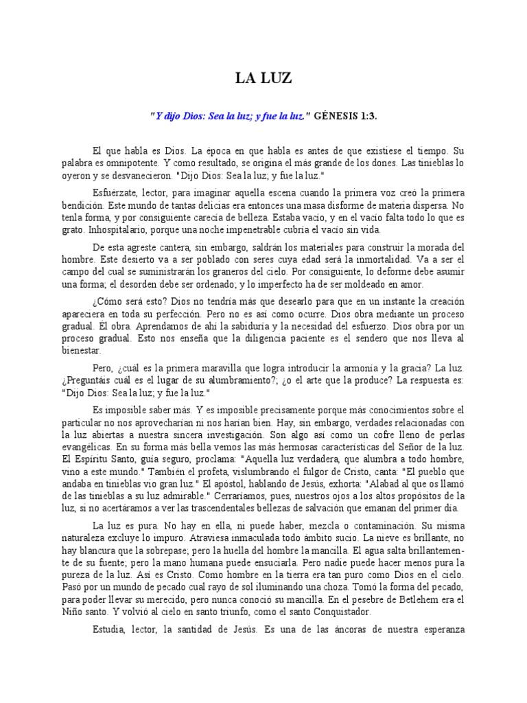 La Luz PDF | PDF