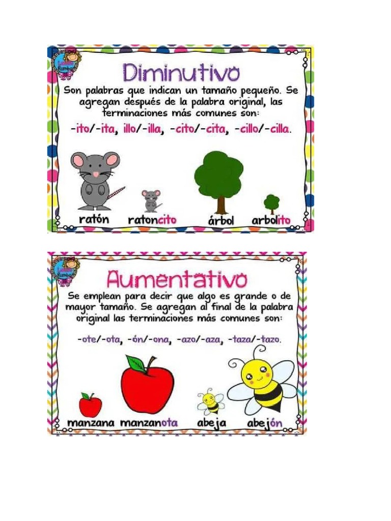 Diminutivos y aumentativos | PDF