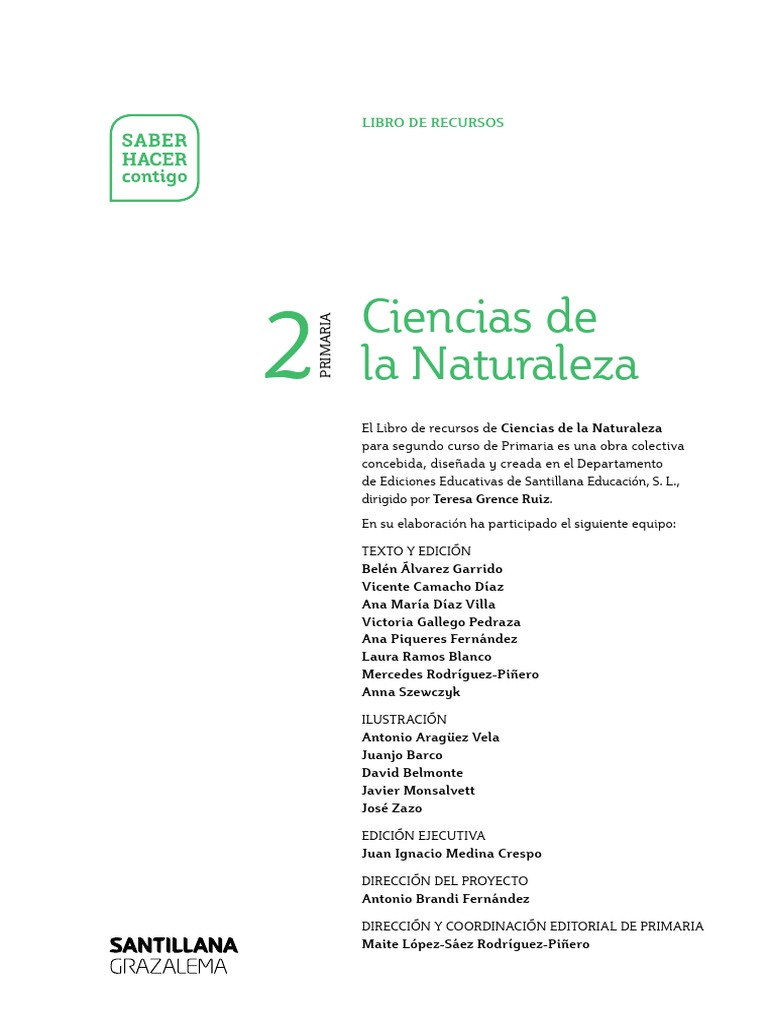 Libro de Recursos- Exámenes-ccnn-2º Primaria (Santillana-saber Hacer Contigo) | PDF | Las ...