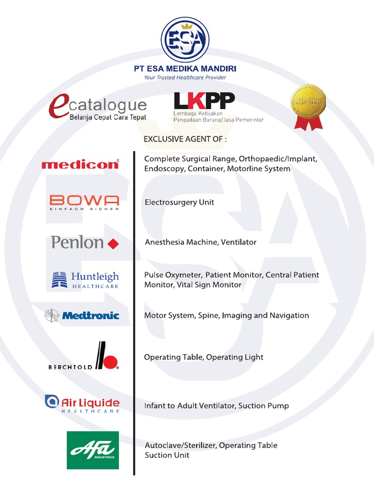 Brochure PT Esa 2019 | Download Free PDF | Medical Equipment