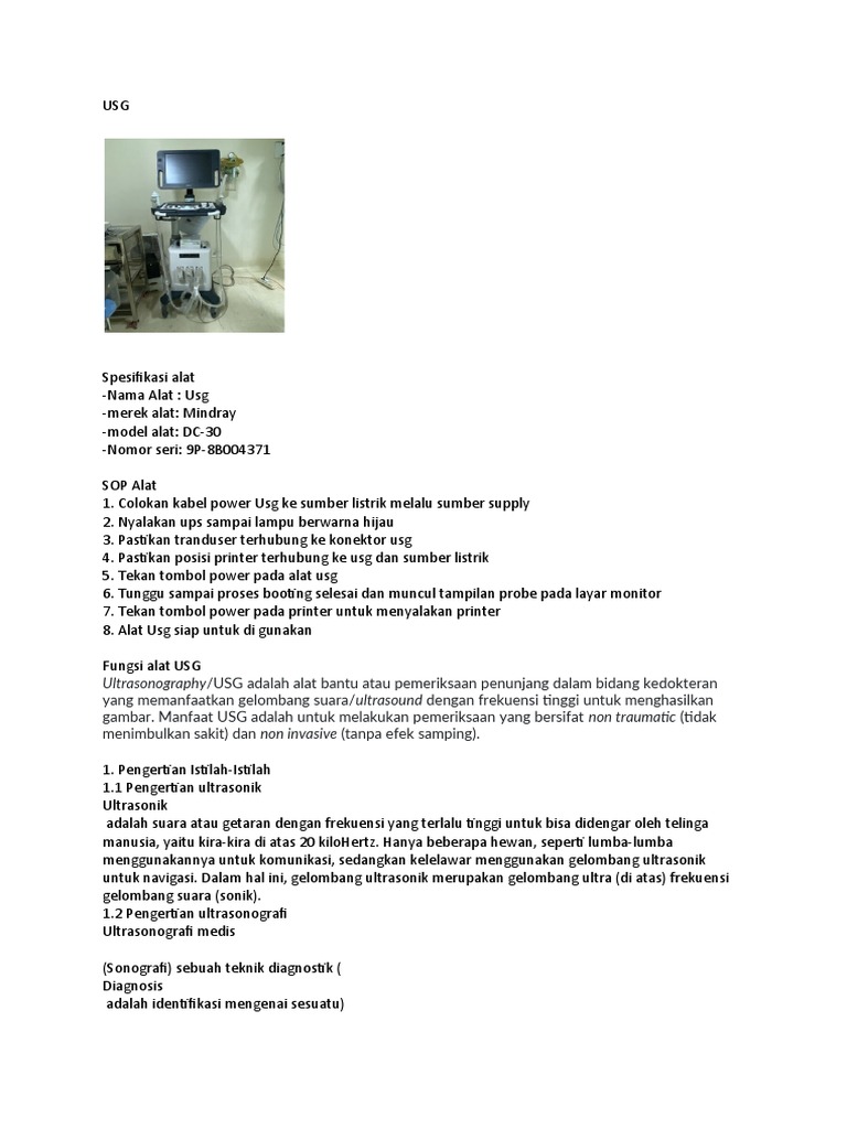 Ultrasonography/USG Adalah Alat Bantu Atau Pemeriksaan Penunjang Dalam ...