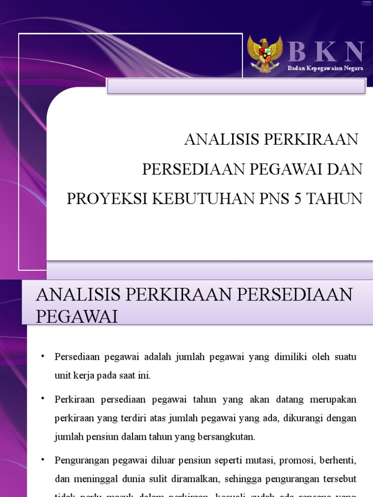 Analisis Persediaan Pegawai & Proyeksi Kebutuhan | PDF