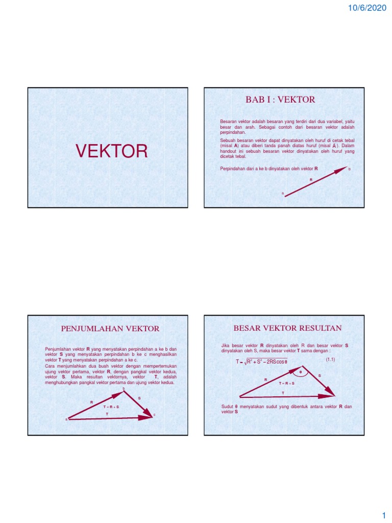 Bab 1 Vektor | PDF