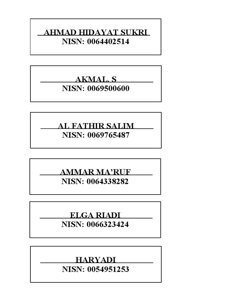 Nama Sampul Rapor | PDF