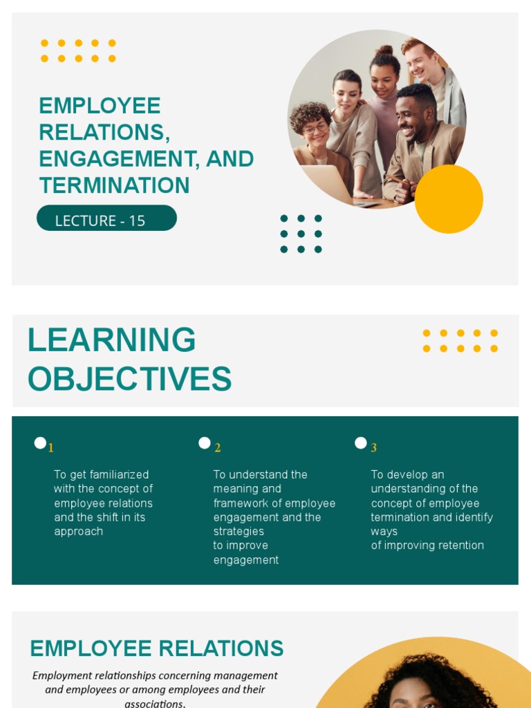 Employee Relations and Engagement Overview | PDF | Employee Retention ...