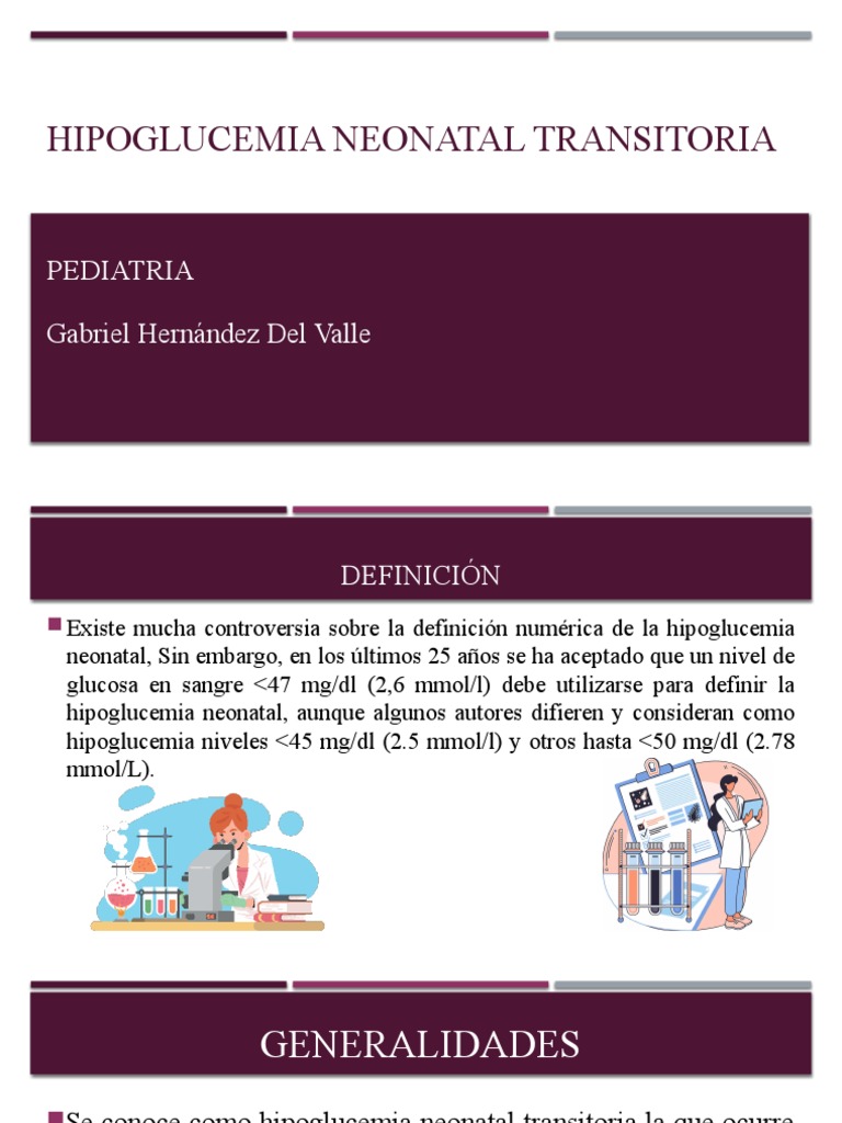 Hipoglucemia Neonatal TRANSITORIA | PDF | Hipoglucemia | Feto