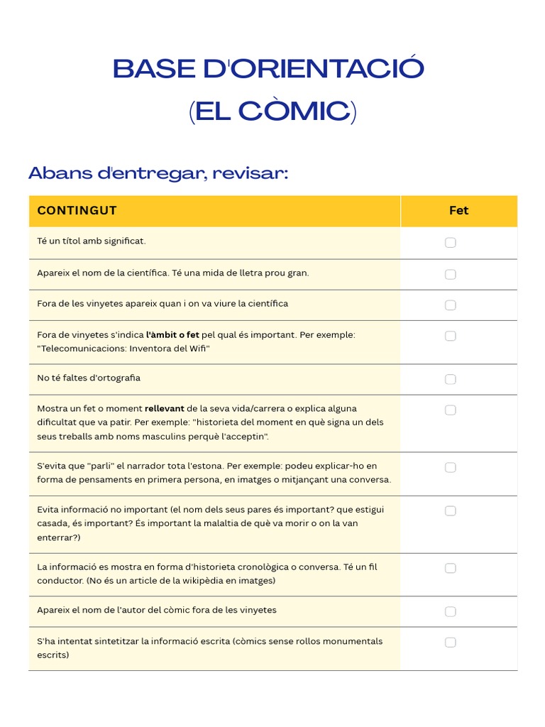 Base Orientacio Comic | PDF