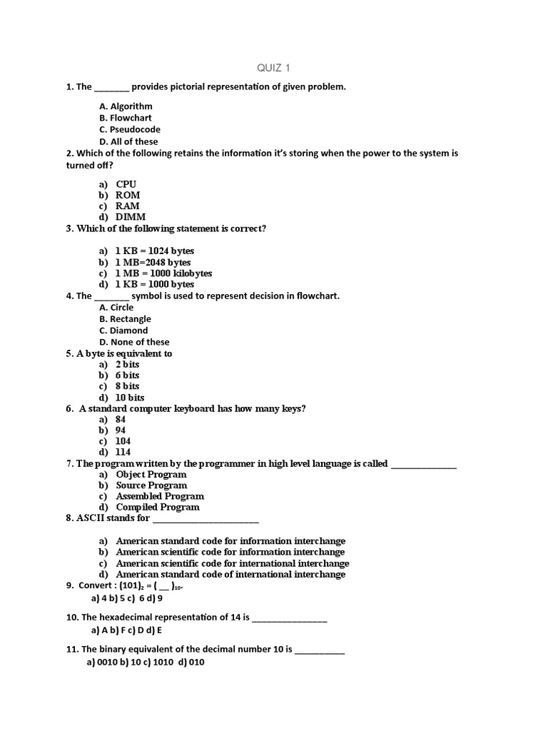 Quiz 3 and 4 | Download Free PDF | Pointer (Computer Programming) | C (Programming Language)
