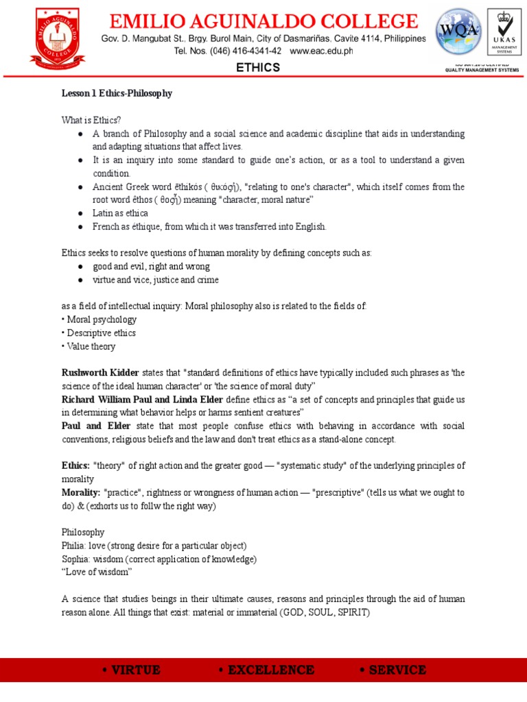 ETHICS | PDF | Epistemology | Morality