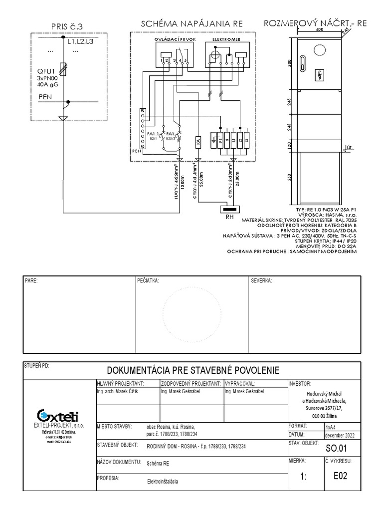 1751-23 E02 - Prípojkaa - NN - Schema | PDF