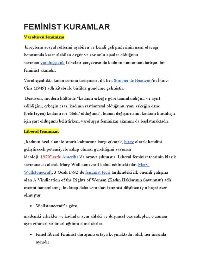 Femi̇ni̇st Kuramlar | PDF