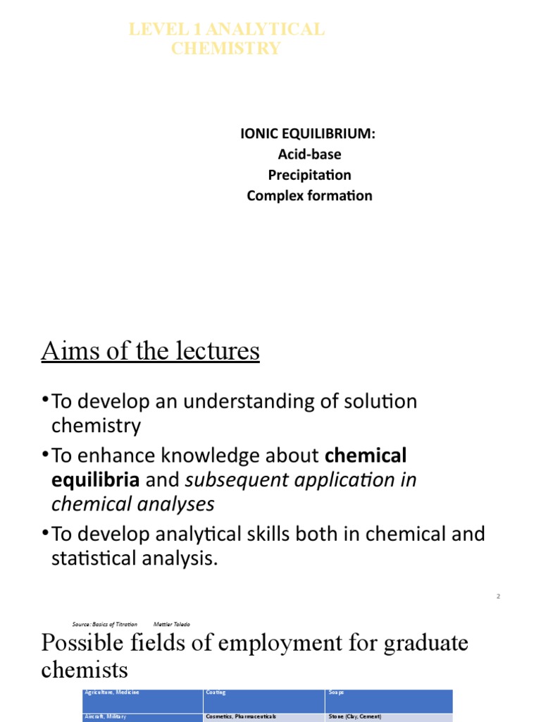 Analytical Chemistry: Ionic Equilibrium | PDF | Acid | Chemical Equilibrium