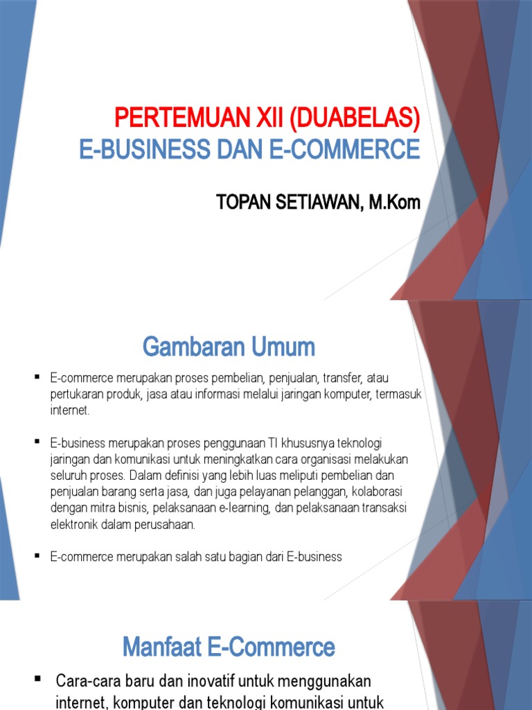12 (E-Business Dan E-Commerce) | PDF