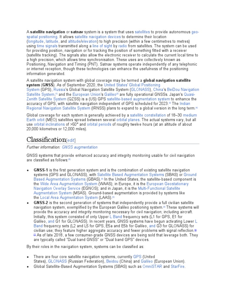Sattelite Navigation | PDF | Computer Engineering | Navigation