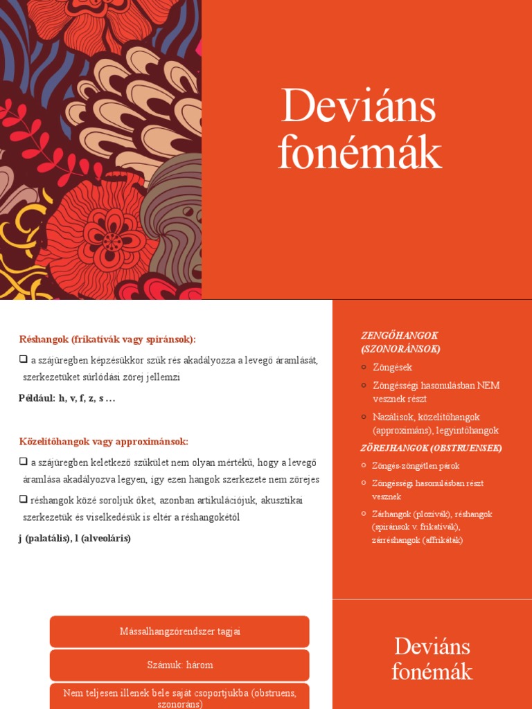Deviáns Fonémák Fel | PDF