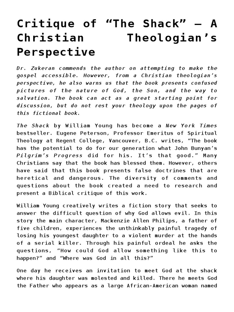 Critique of The Shack | PDF