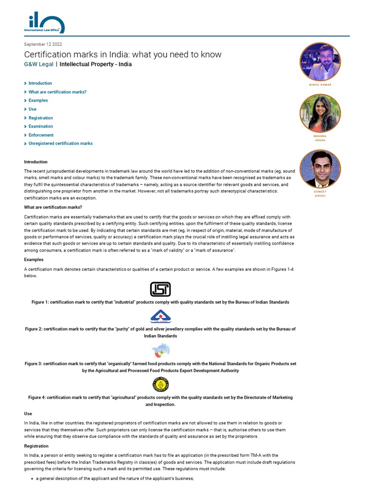 Certification Marks in India What You Need To Know | PDF | Trademark | Certification