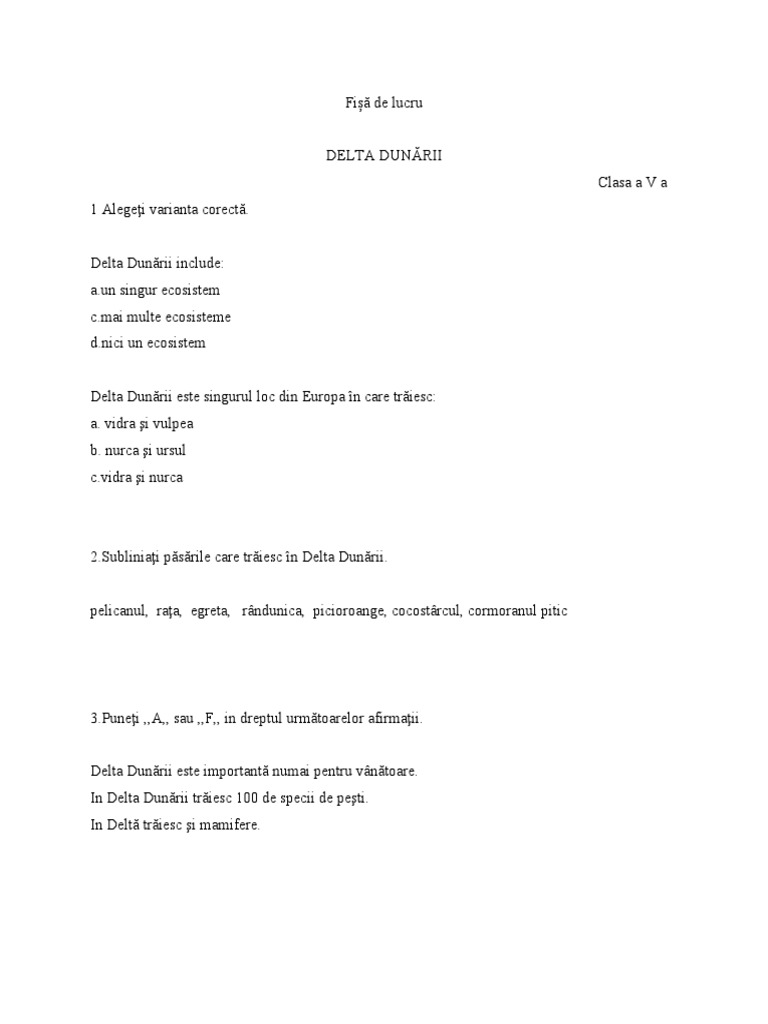 6 Delta Dunarii | PDF