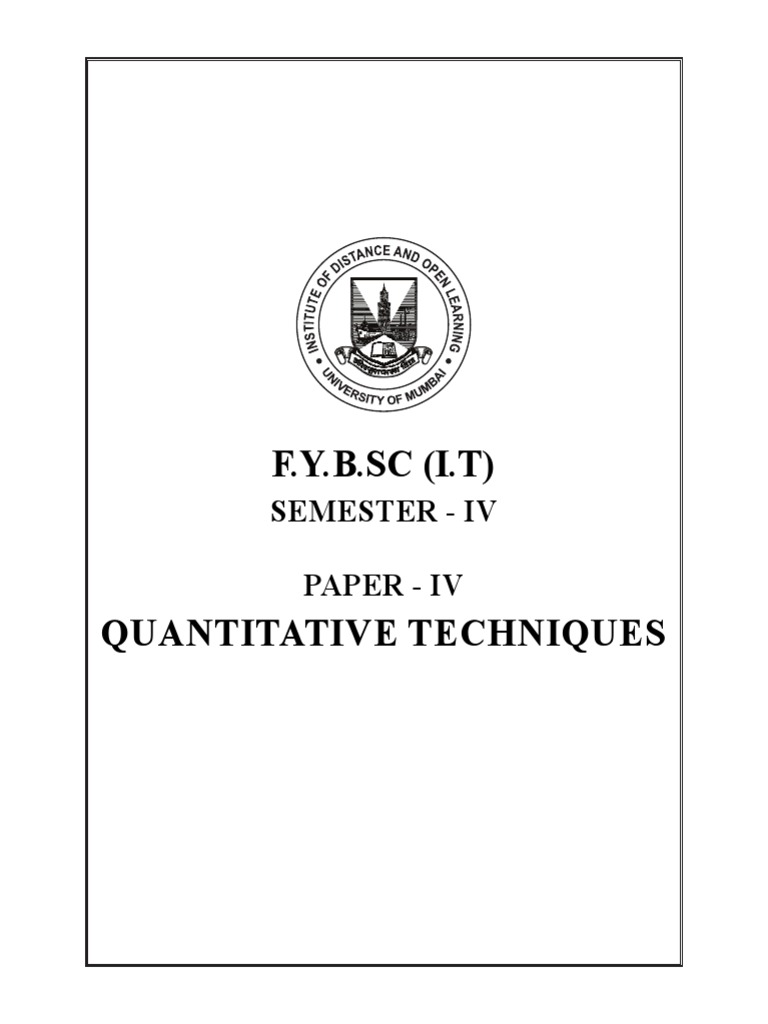 Quantitative Techniques | PDF | Matrix (Mathematics) | Equations