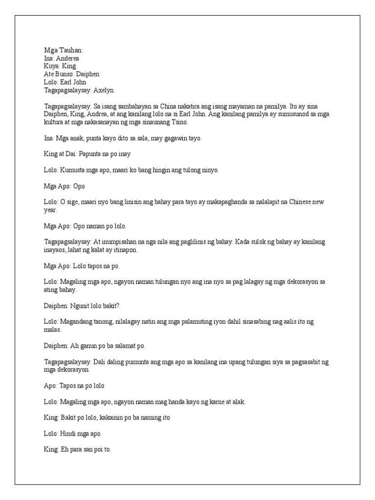 Grade 9 - Filipino Dula | PDF