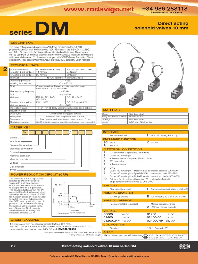 Catalogo de Valvulas Solenoides Marca Waircom | PDF | Alternating Current | Electrical Connector