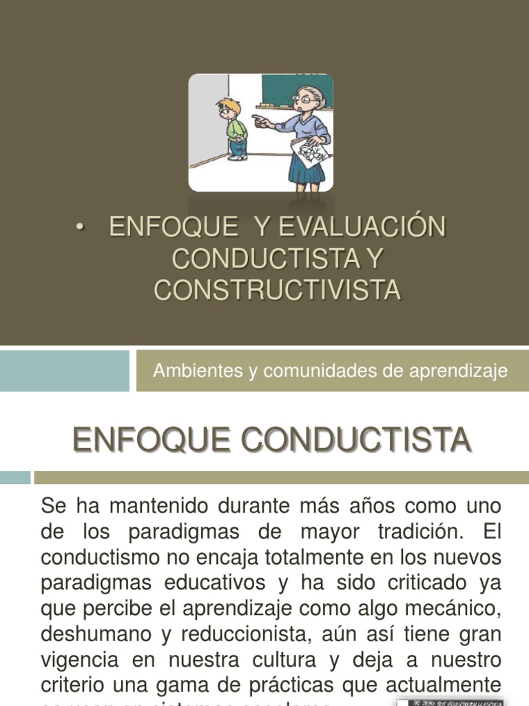 Enfoque Conductista y Constructivista | PDF | Constructivismo (filosofía de la educación ...