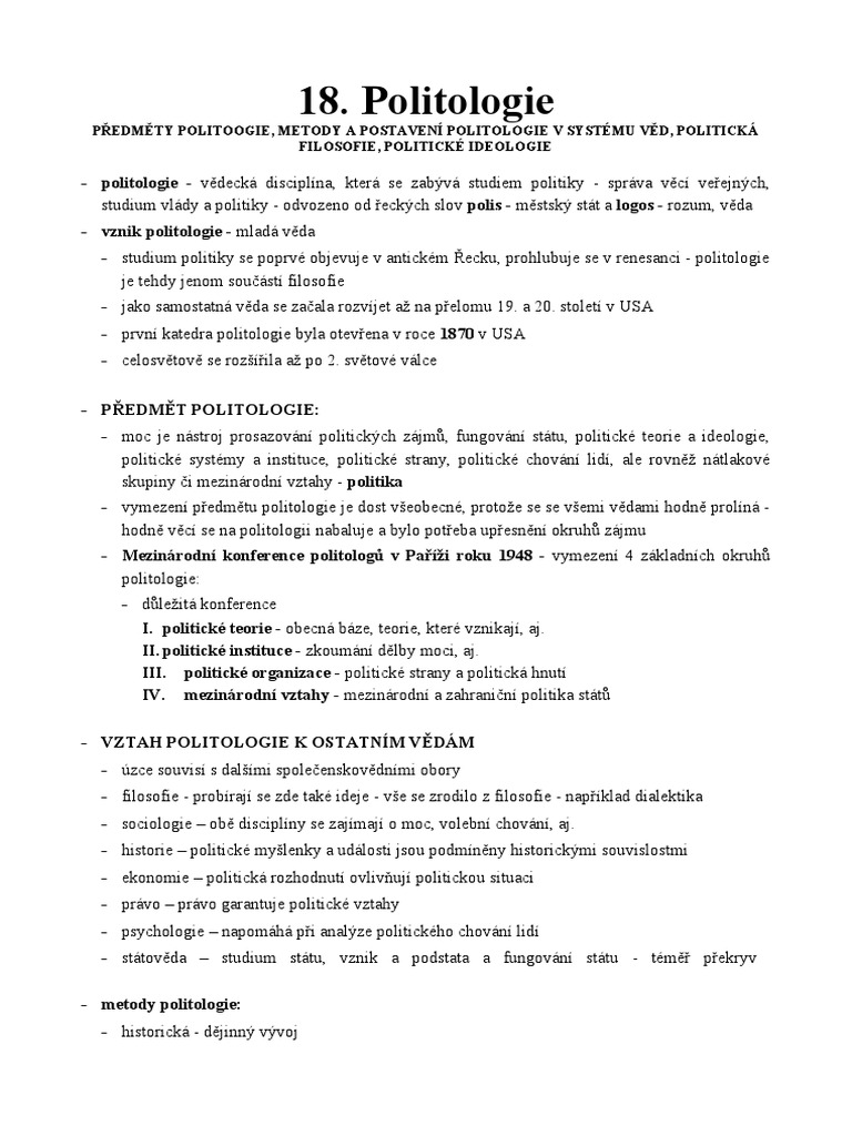 Politologie | PDF