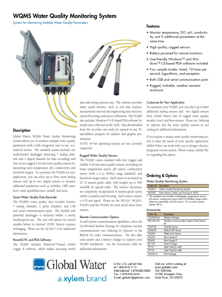WQMS Application Notes | PDF | Water Quality | Sensor