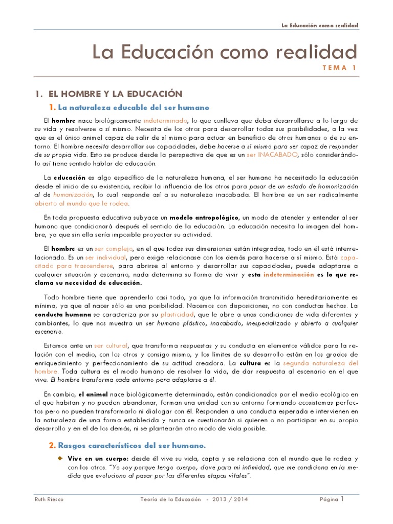 Teoria de La Educación - Ruth R. | Descargar gratis PDF | Aprendizaje | Competencia (Recursos ...