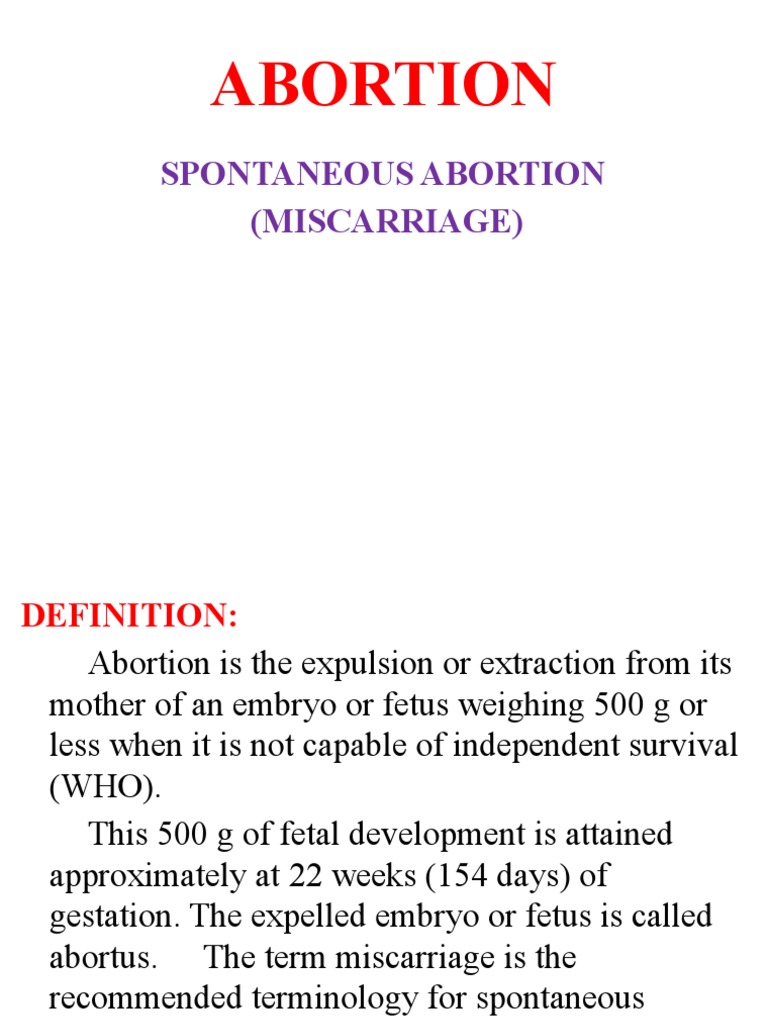 Abortion | PDF | Miscarriage | Pregnancy