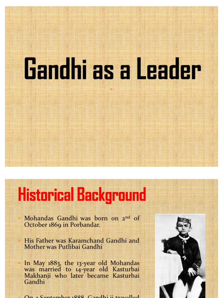 Gandhi As A Leader 2-Final | PDF | Mahatma Gandhi | Nonviolence