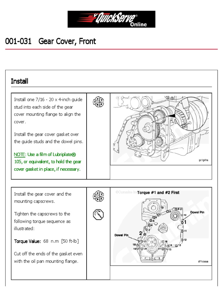 001-031 Gear Cover, Front | PDF
