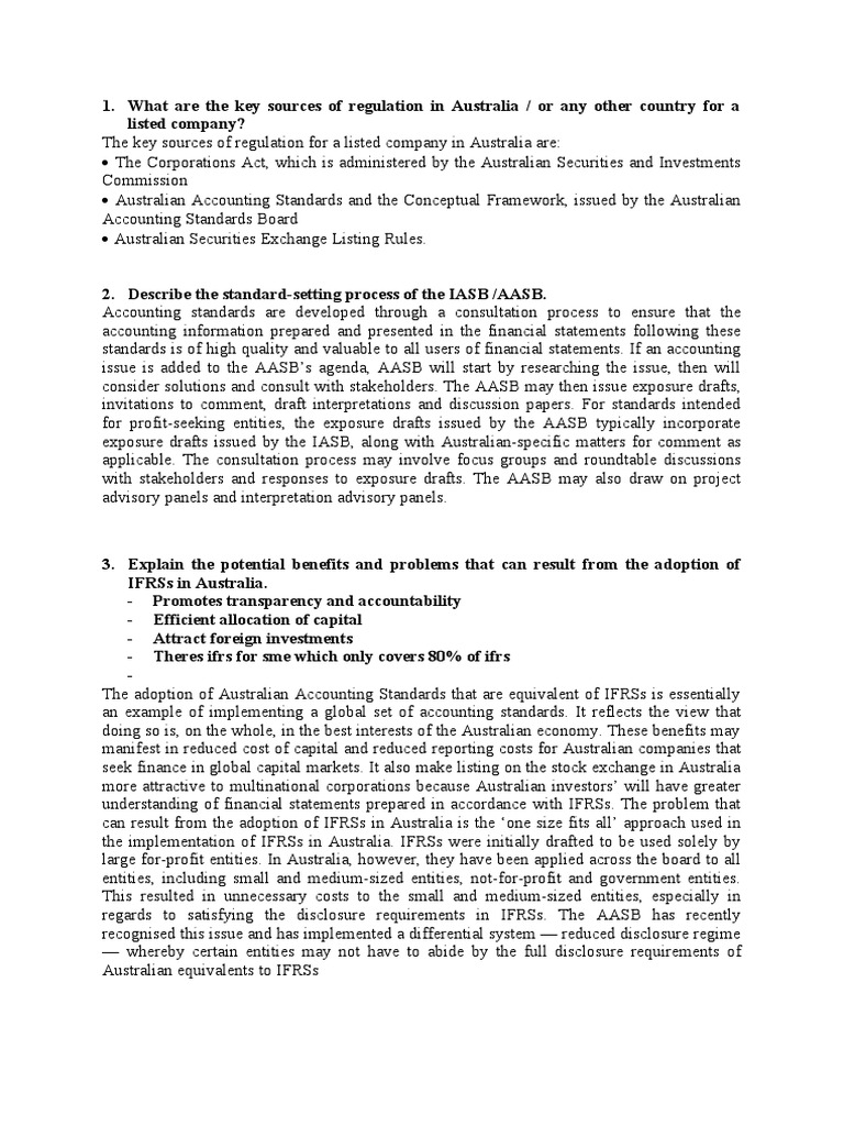 Tutorial 1 Questions | PDF | International Financial Reporting ...