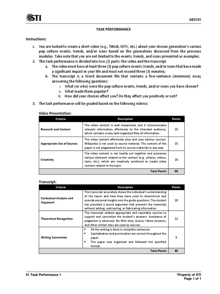 01 Task Performance 1 | PDF | Information | Icon (Computing)