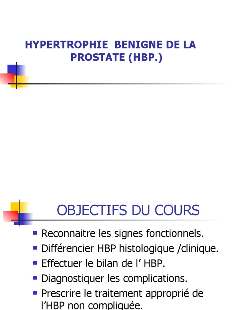 01 Hypertrophie Benigne de La Prostate Hbp. | PDF | Santé publique | Sciences de la santé