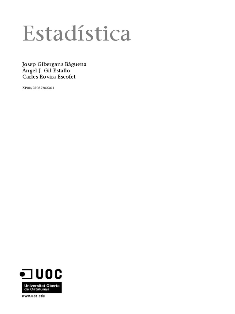 Esta Di Stica | PDF | Estadísticas | Análisis de variación