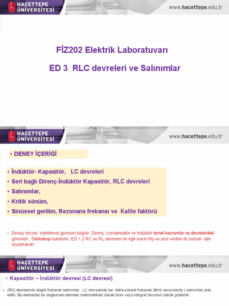 ED 3 RLC Devreleri | PDF