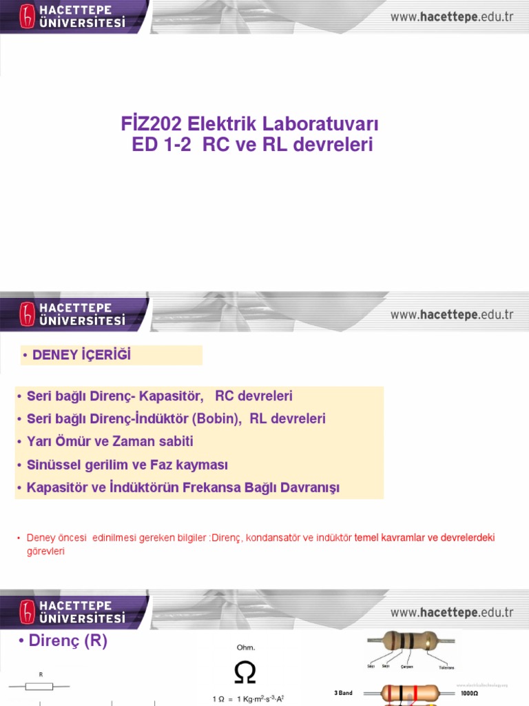 ED 1,2 RC Ve RL Devreleri | PDF